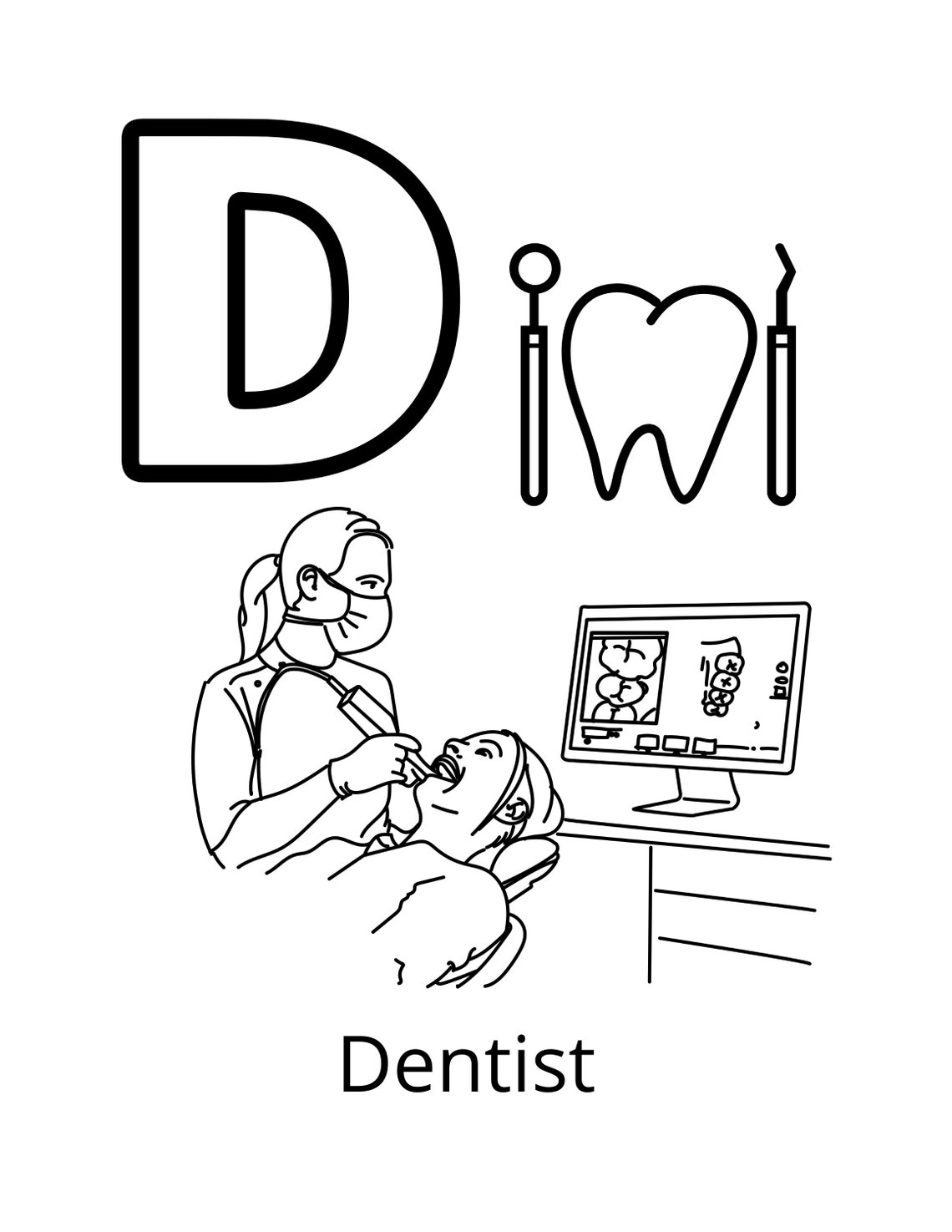 26 Printable Community Helpers Alphabet Sheets. Preschool ...