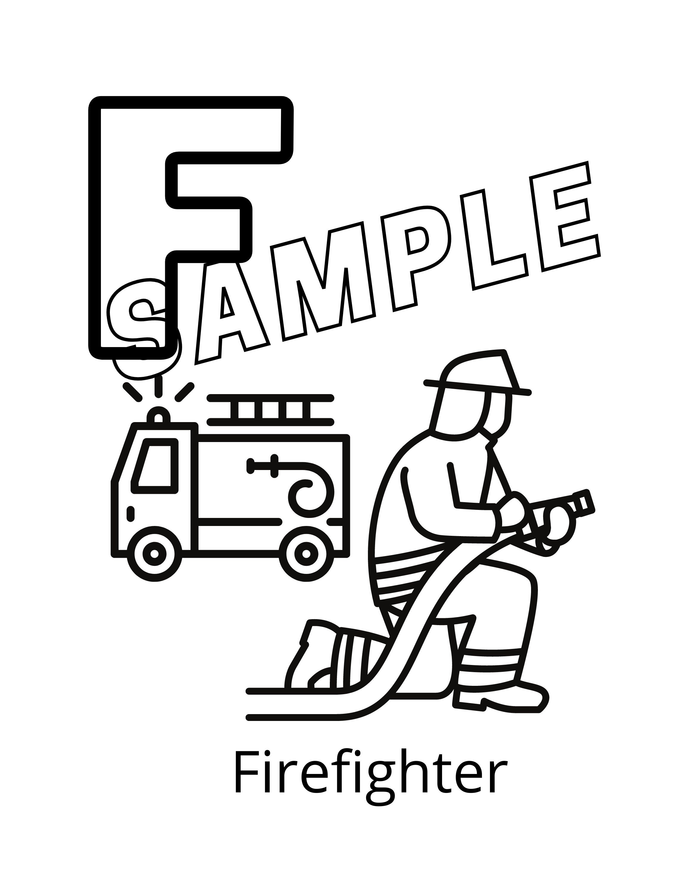 26 Printable Community Helpers Alphabet Sheets. Preschool ...