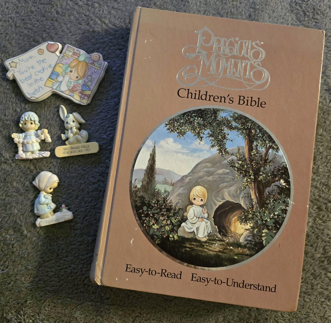 Vintage Precious Moments Gift Set With First Bible and Four Magnets - Etsy