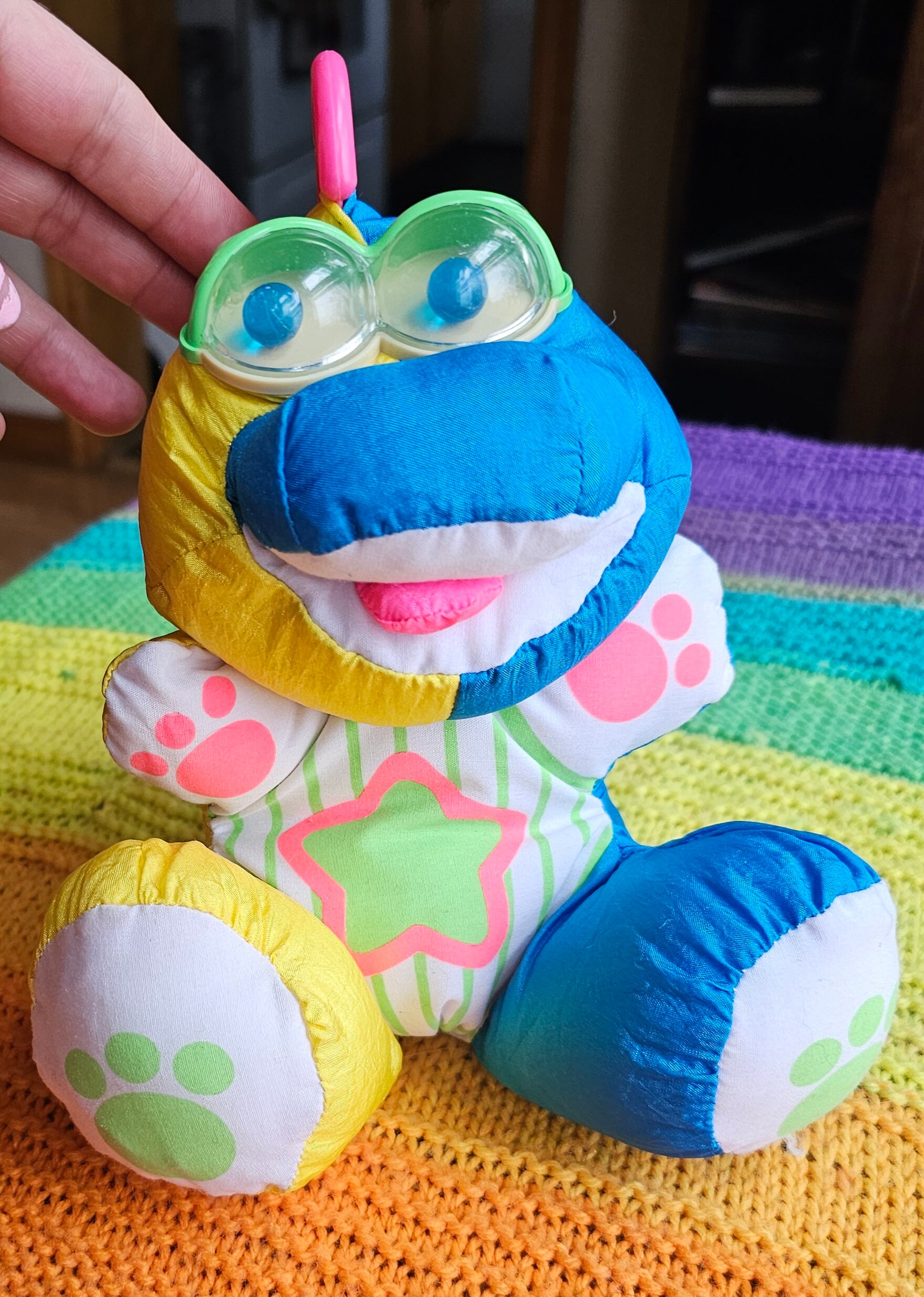 1992 Fisher Price Dino Roar Baby 1991 Puffalump Dinosaur Rattle ...