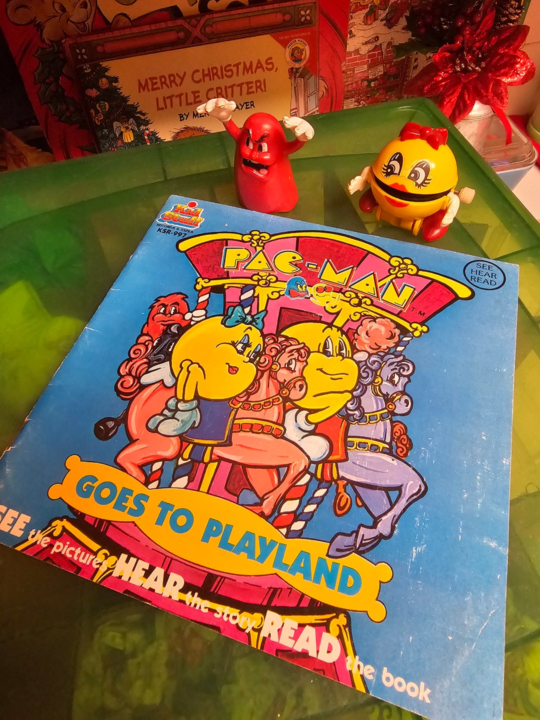 Vintage Pac Man Softcover Book, Pac Man Goes to Playland See Hear Read ...
