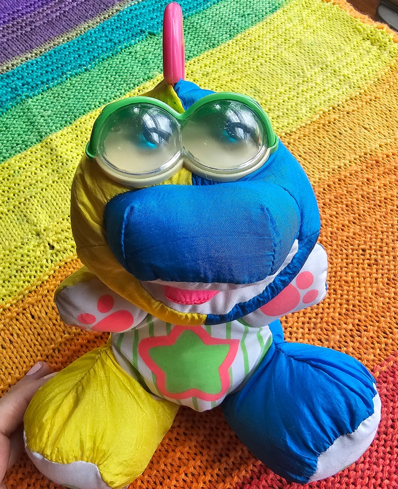 1992 Fisher Price Dino Roar Baby 1991 Puffalump Dinosaur Rattle ...