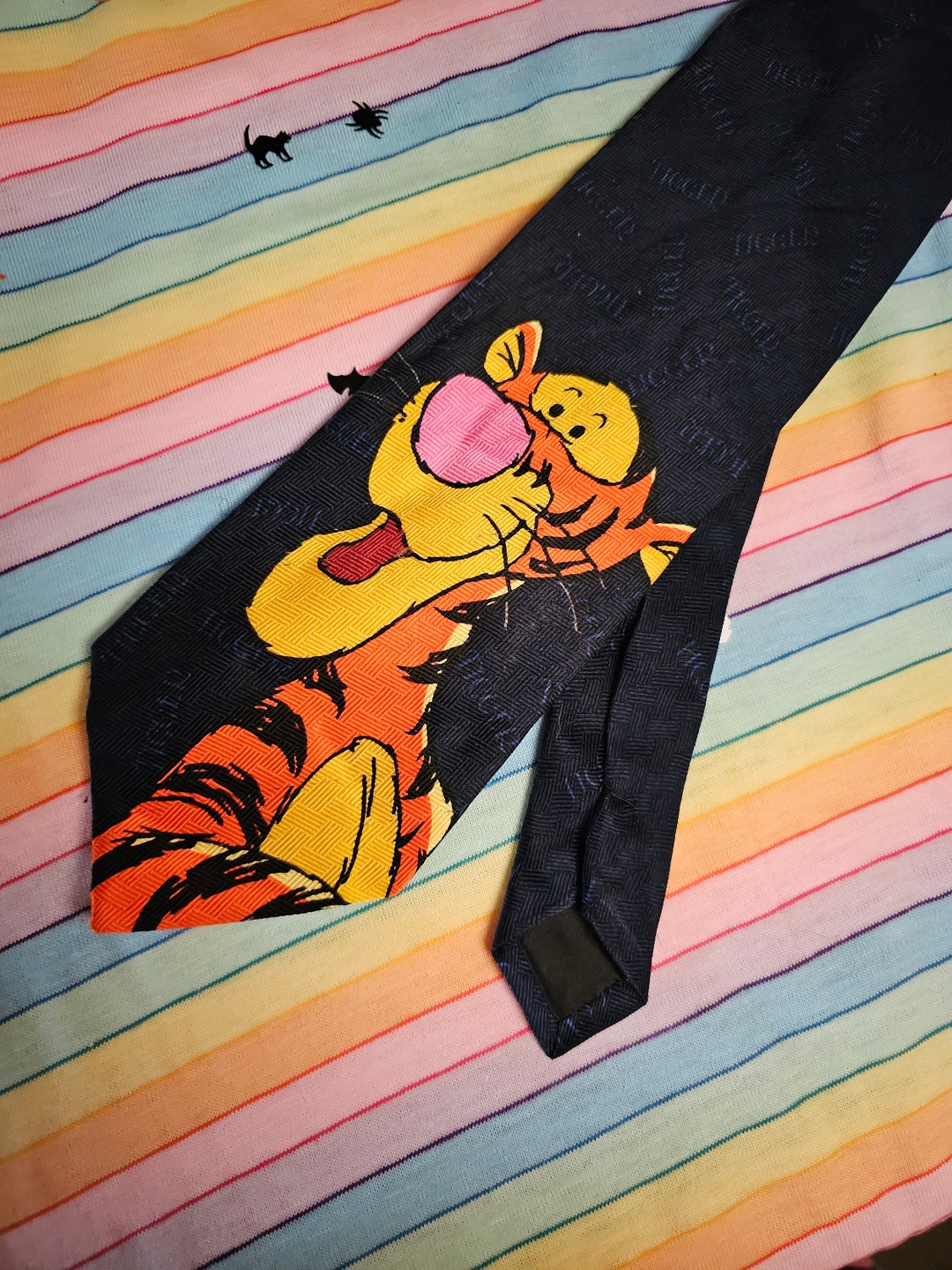 Vintage Tigger Tie 100% Silk - Etsy