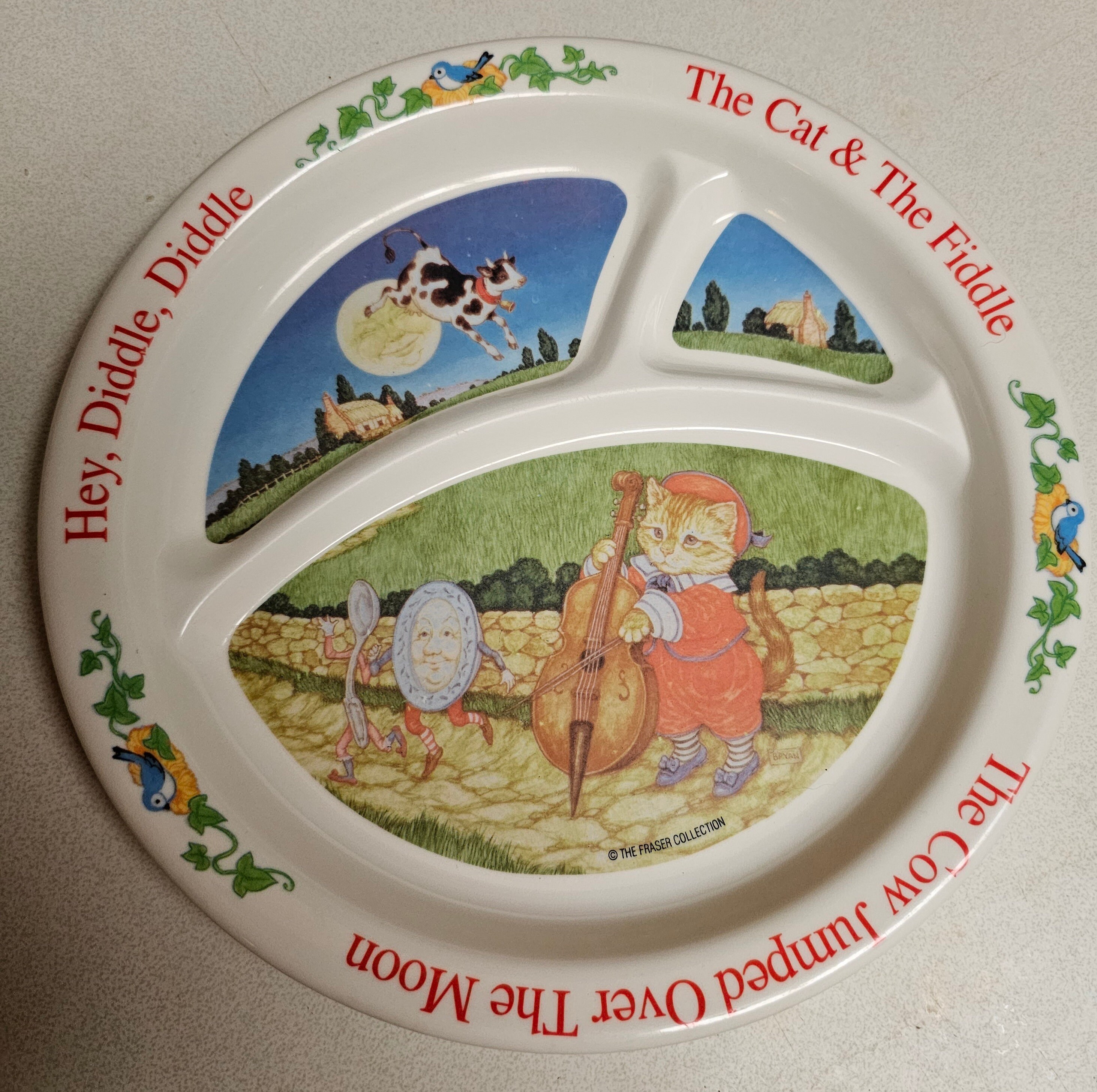 Selandia Plastic Nursery Rhyme Bowl & Divided Section Plate - Etsy