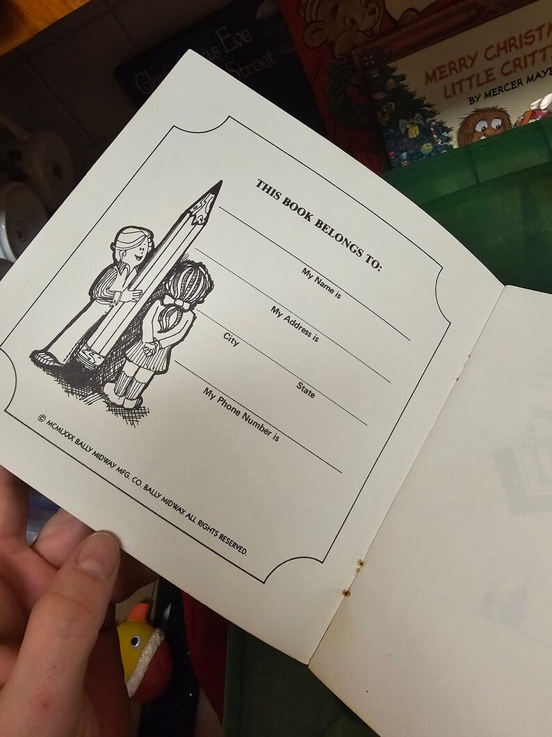 Vintage Pac Man Softcover Book, Pac Man Goes to Playland See Hear Read ...