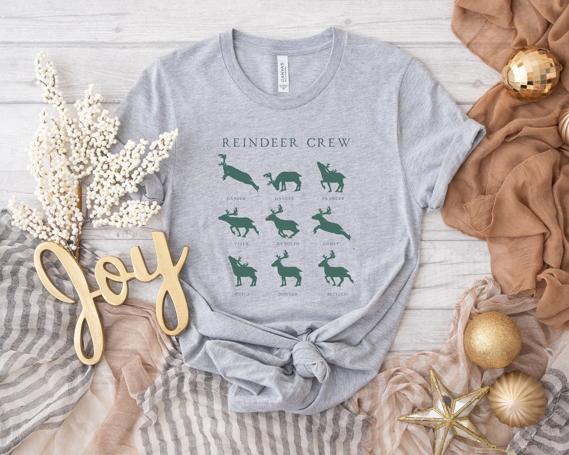 Christmas Reindeer Shirt, Christmas Shirt, Christmas Reindeer Crew ...