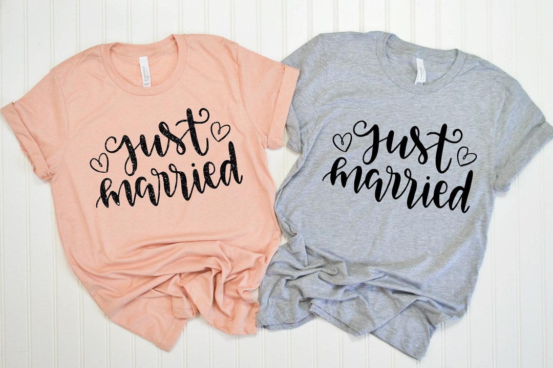Just Married Shirts, Honeymoon Shirts, Newlywed Shirts, Wedding Shirt ...