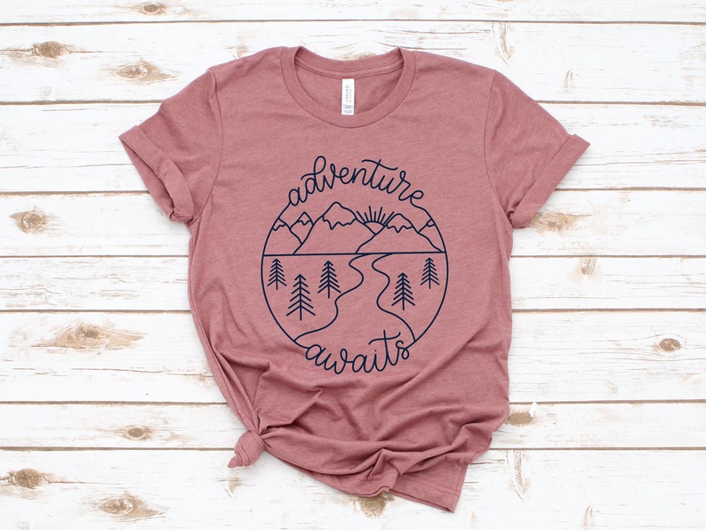 Adventure Tshirt, Adventure Awaits Shirt, Camping Shirts, Mountain ...
