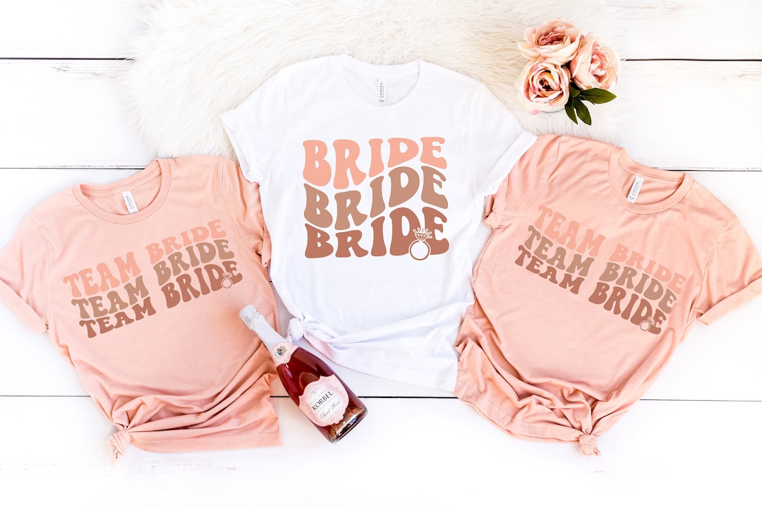 Team Bride Shirts, Bride Shirt, Bachelorette Party Shirts, Bridesmaid ...