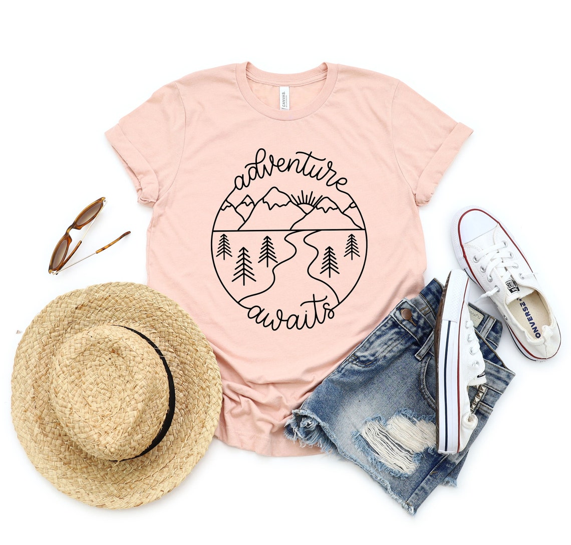 Adventure Tshirt Adventure Awaits Shirt Camping Shirts - Etsy
