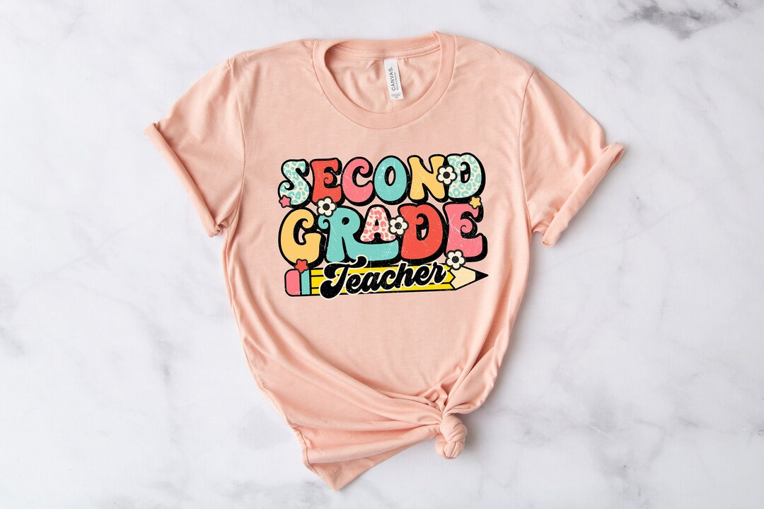 Second Grade Teacher Shirt •2nd Grade Teacher T-shirt •cute Second ...