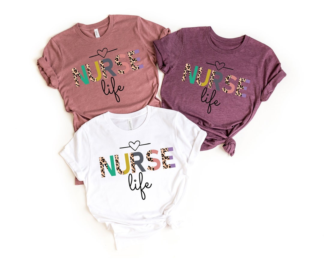 Nurse Shirt, Leopard Print Nurse Life, Nurse Life T-shirt, Registered ...