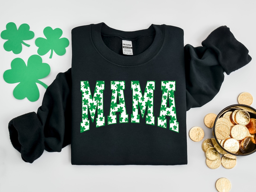 Mama Shamrock Sweatshirt, St. Patricks Day Sweatshirt for Mama, Irish ...