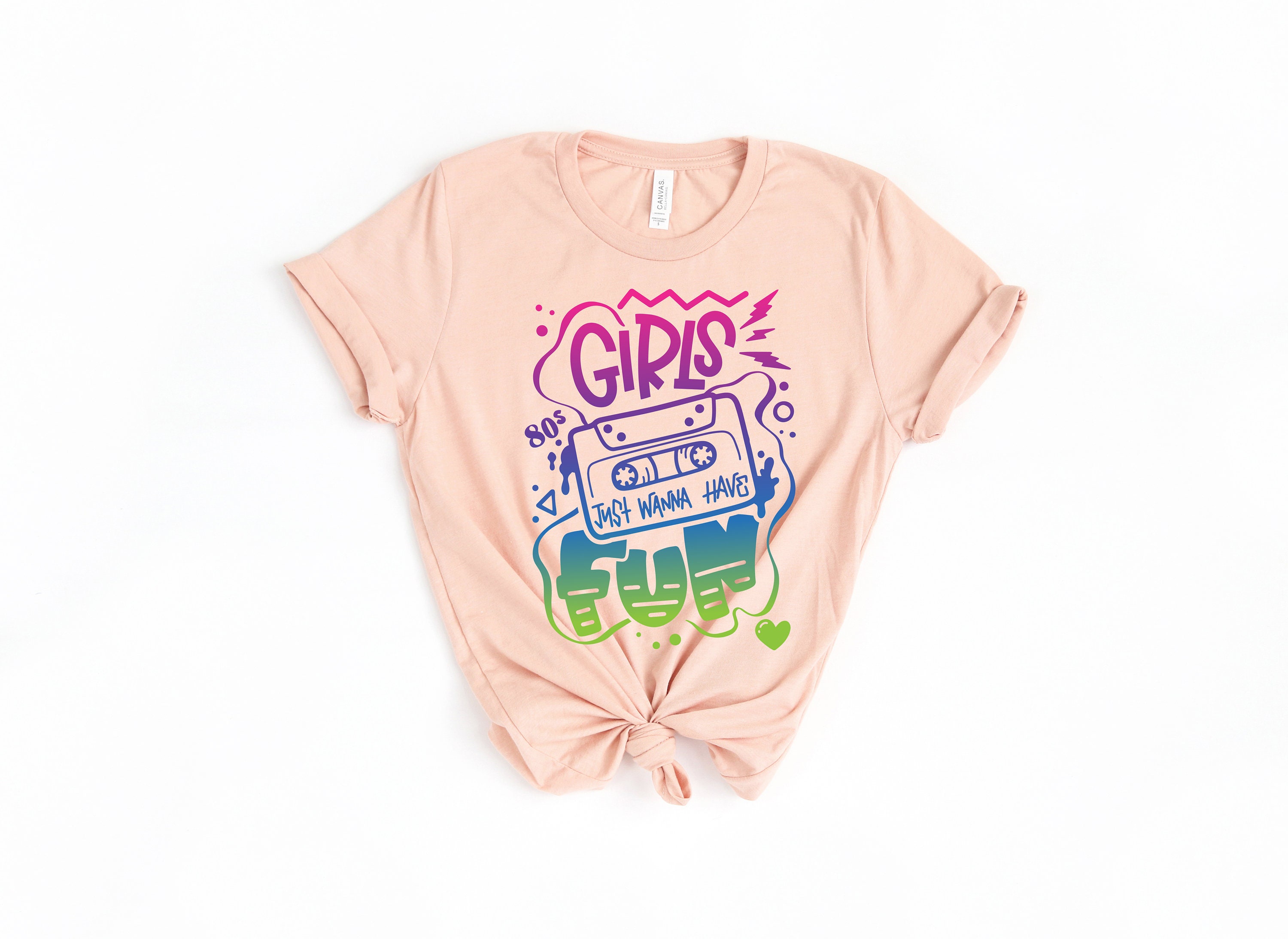 Girls Just Wanna Have Fun Shirt, Fun Girls Shirt, Colorful Fun Shirt ...
