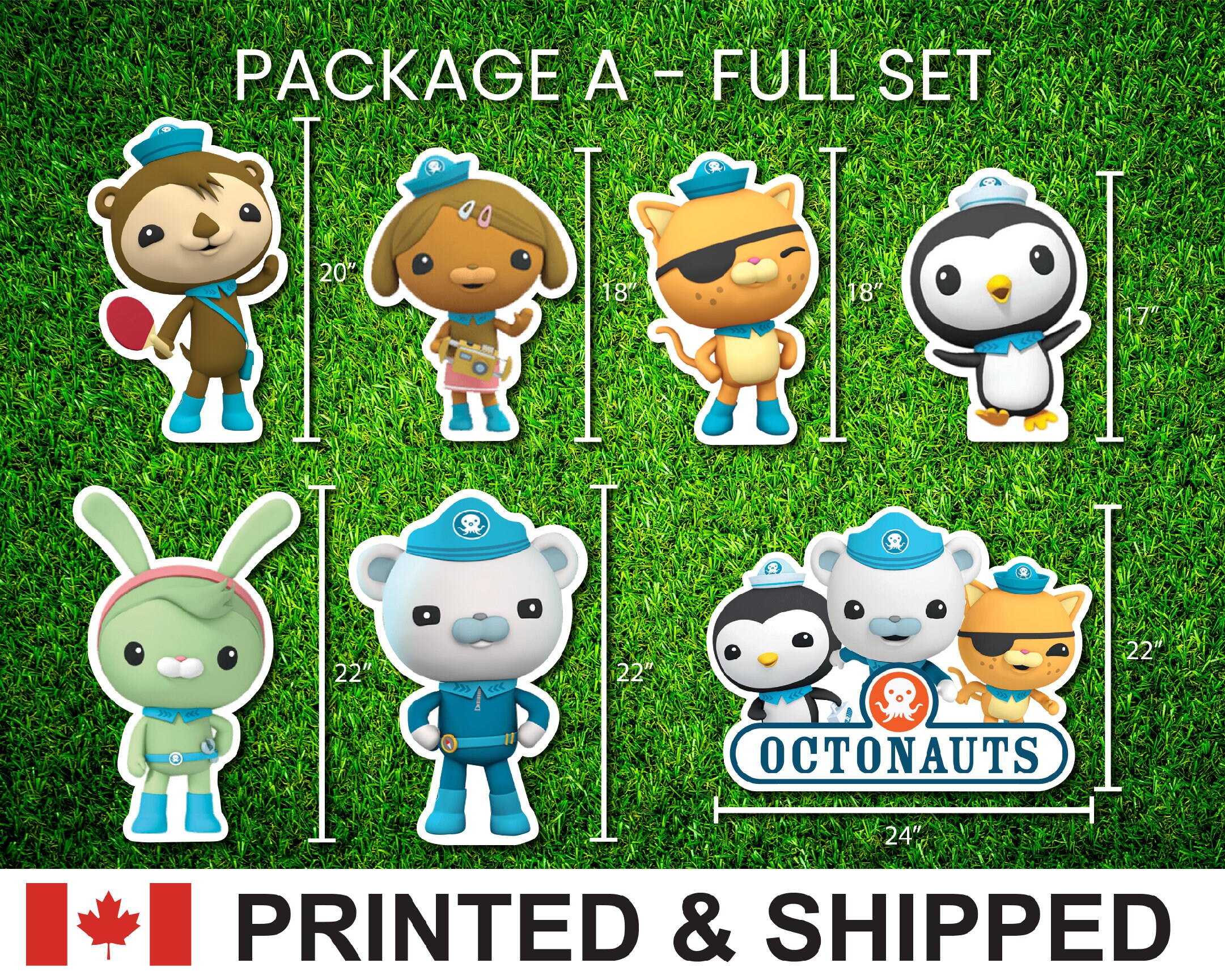 Large 18 Octonauts Sign Package / Cutout Signs / Party - Etsy