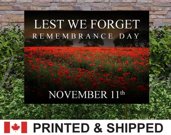 Remembrance Day Sign | Etsy