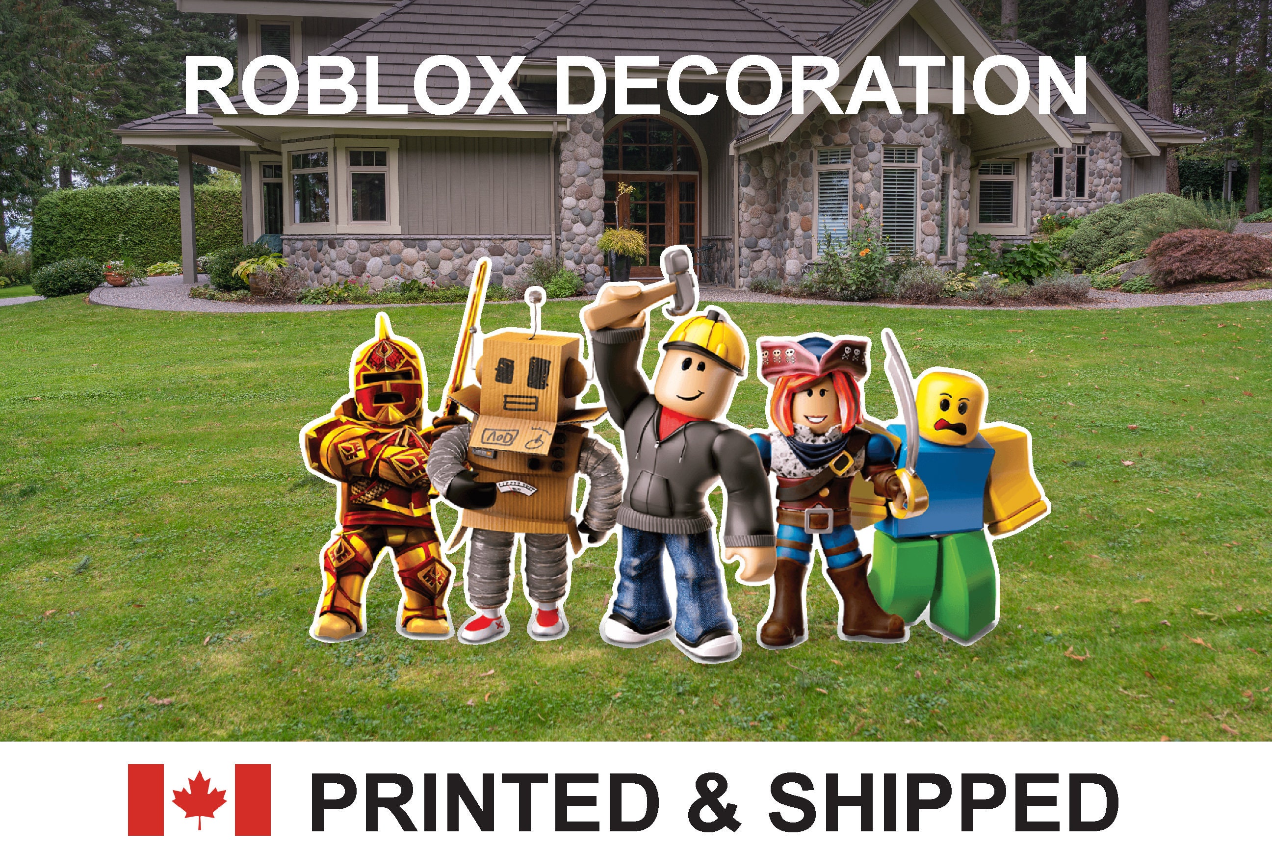 ROBLOX Lawn Yard Sign Outdoor Decorations Cutout Characters | Etsy