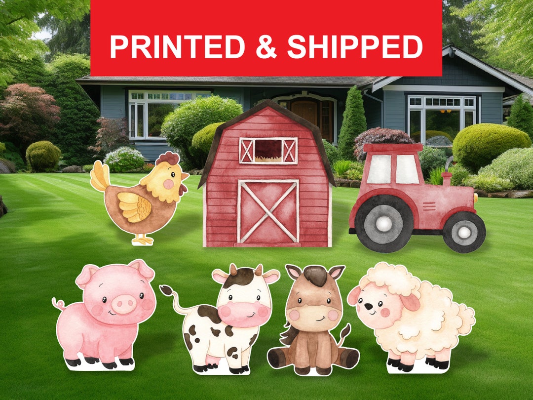 Big Decor Farm Animals Cutout Standee / Indoor Center Pieces / - Etsy UK