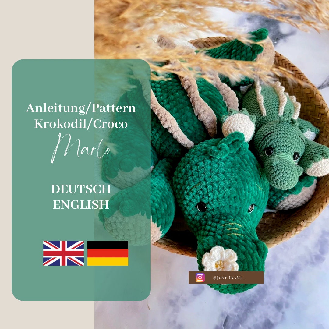 Crochet Pattern Croco Marlo available In: German/english amigurumi - Etsy