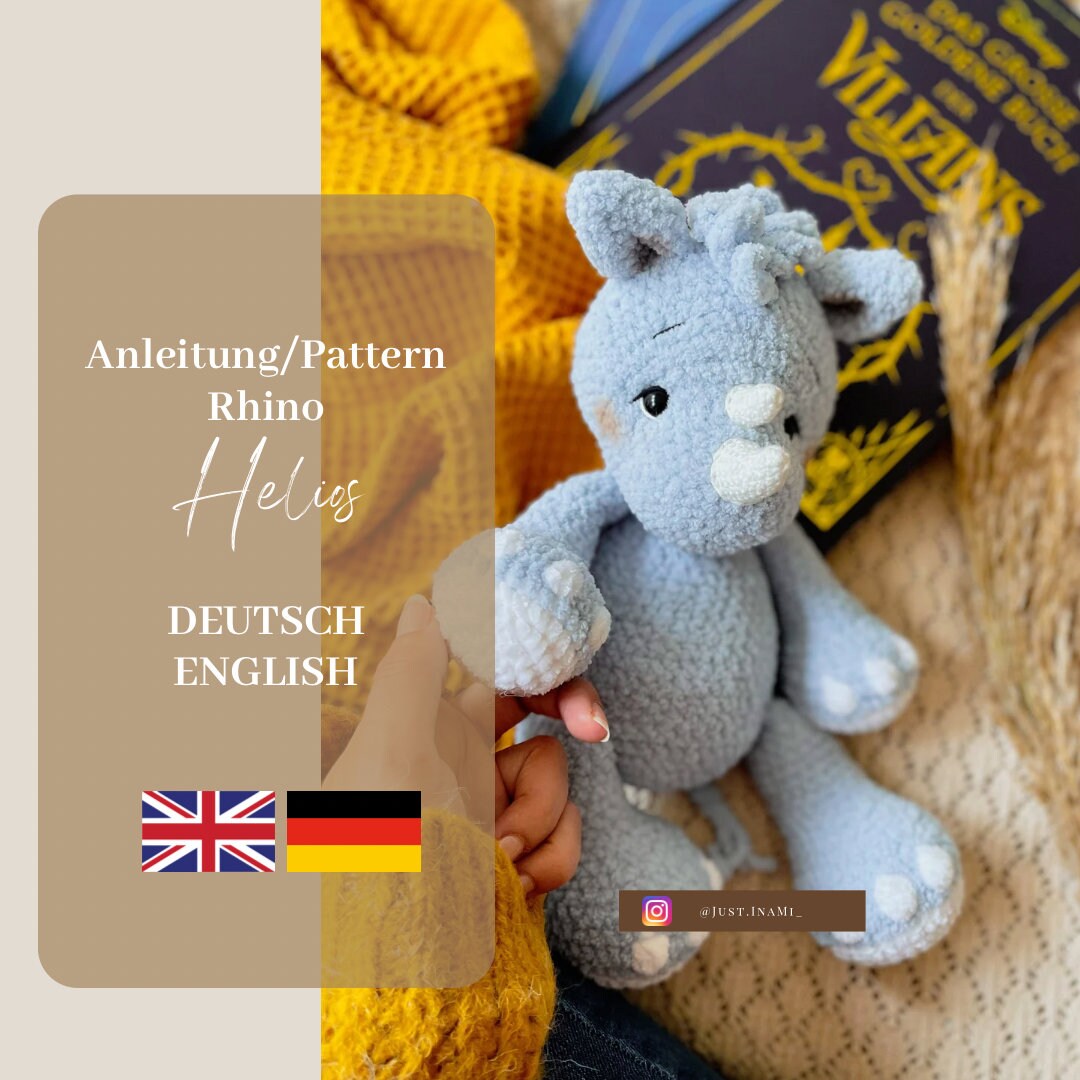 Crochet Pattern Rhino Helios (available In: German/english) *amigurumi ...