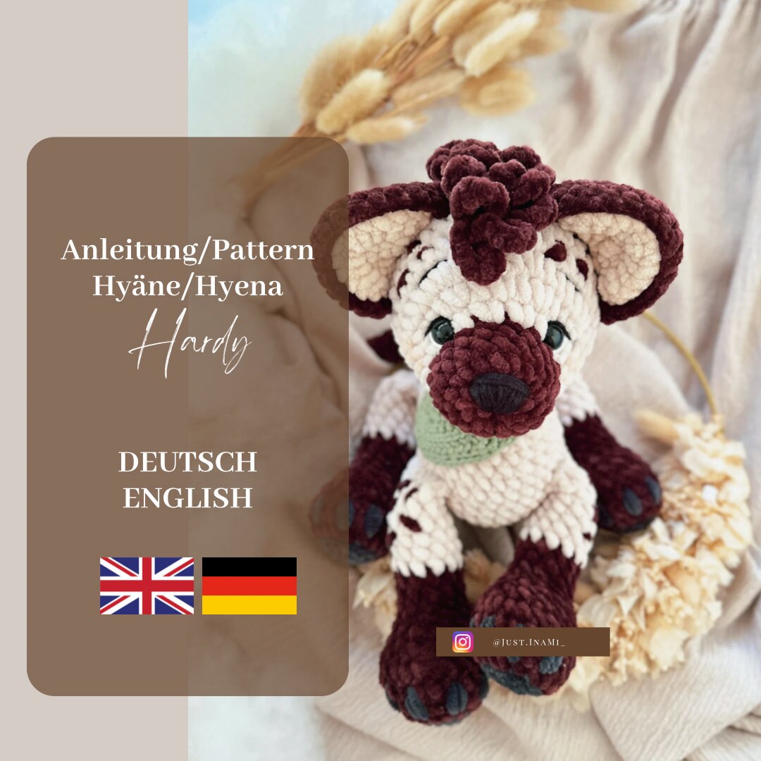 Crochet Pattern Hyena Hardy available In: German/english amigurumi - Etsy