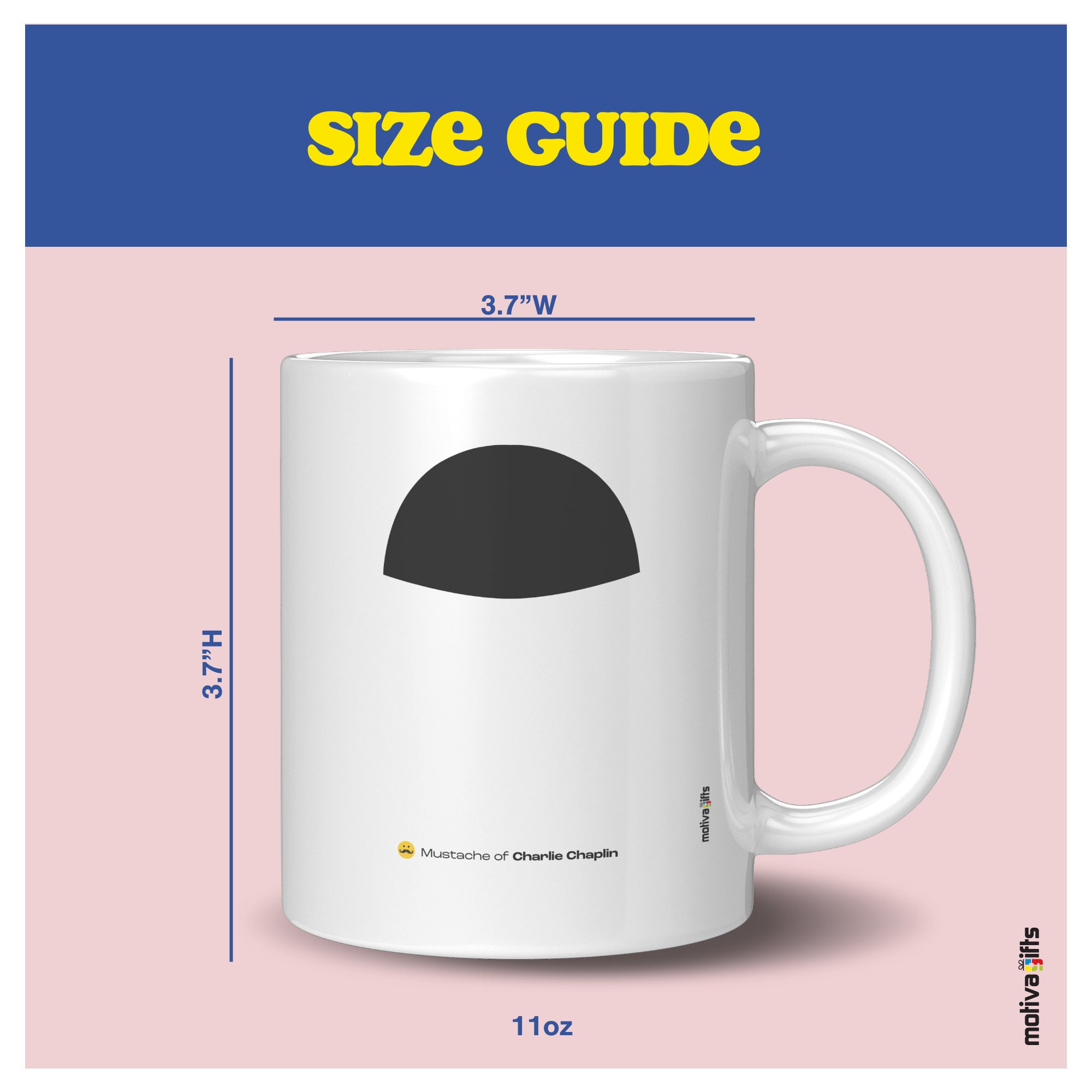 Classic Charlie Chaplin Mustache Mug Gifts for Him Funny Gift Dad Joke ...