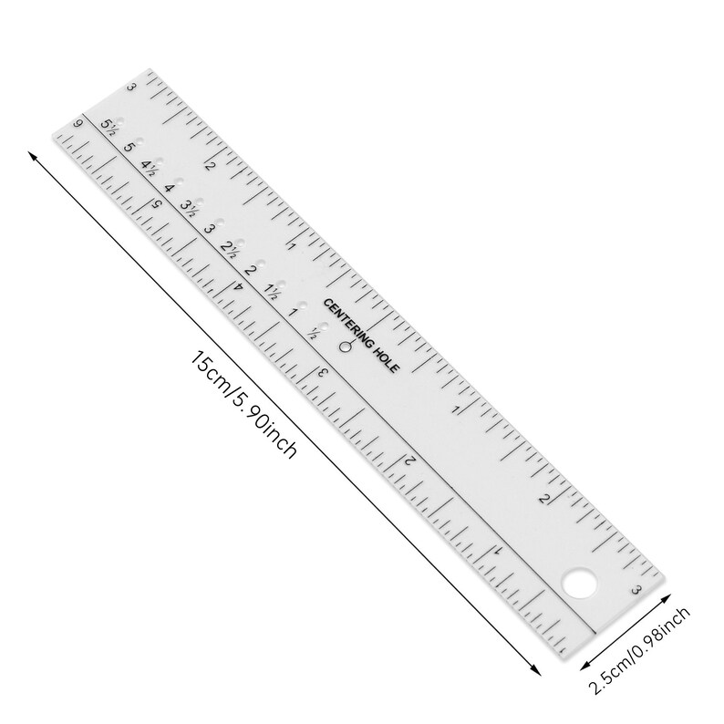 See-thru Center Finding Clear Ruler 6 Inches With Centering Hole - Etsy