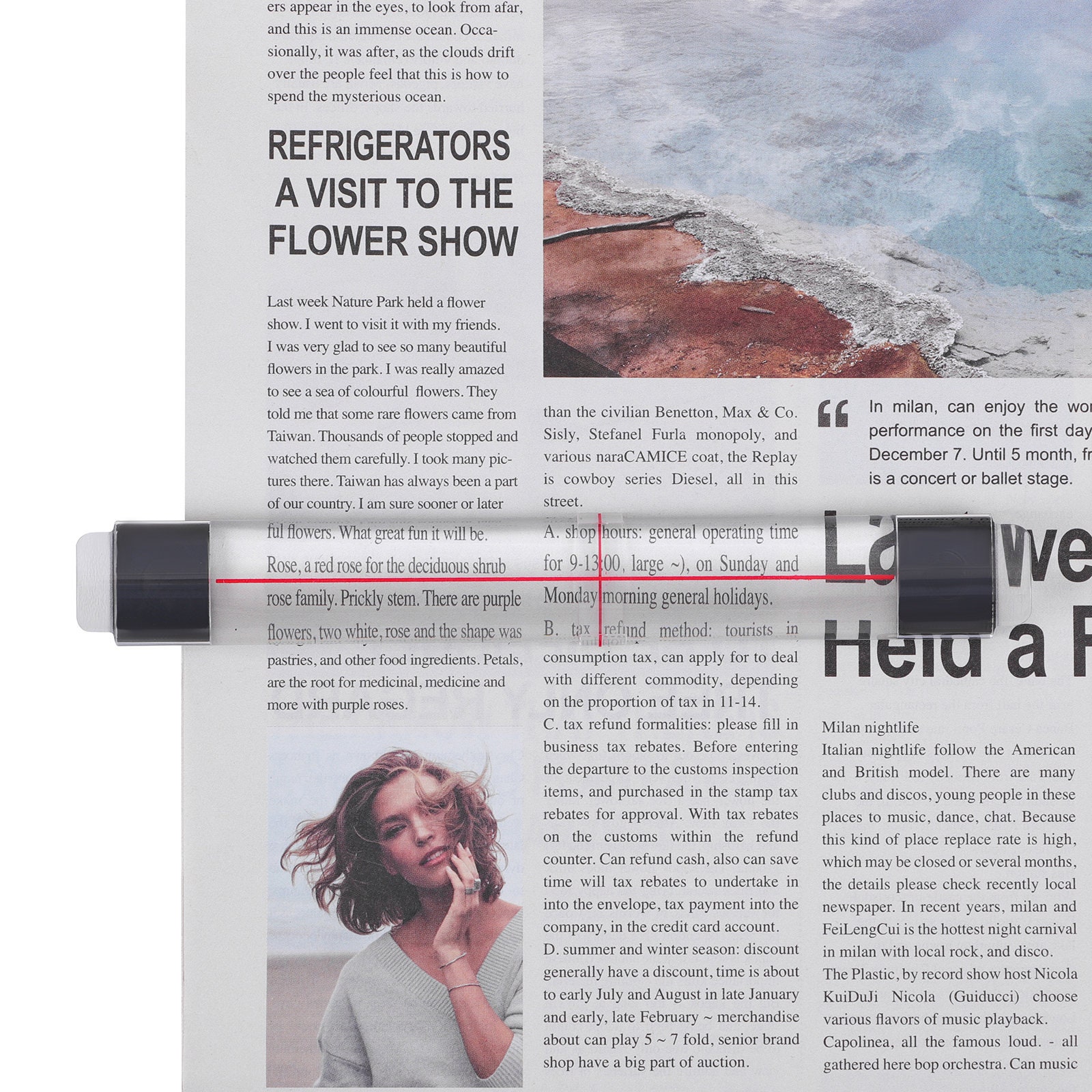 Line Magnifier Magnifer With Line and Magnet - 6 Inch - Etsy