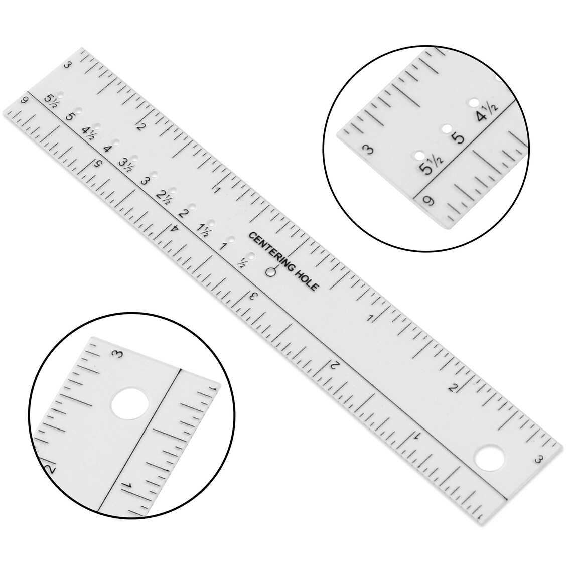 See-thru Center Finding Clear Ruler 6 Inches With Centering Hole - Etsy