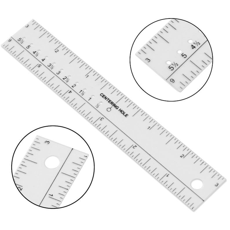 See-thru Center Finding Clear Ruler 6 Inches With Centering Hole - Etsy