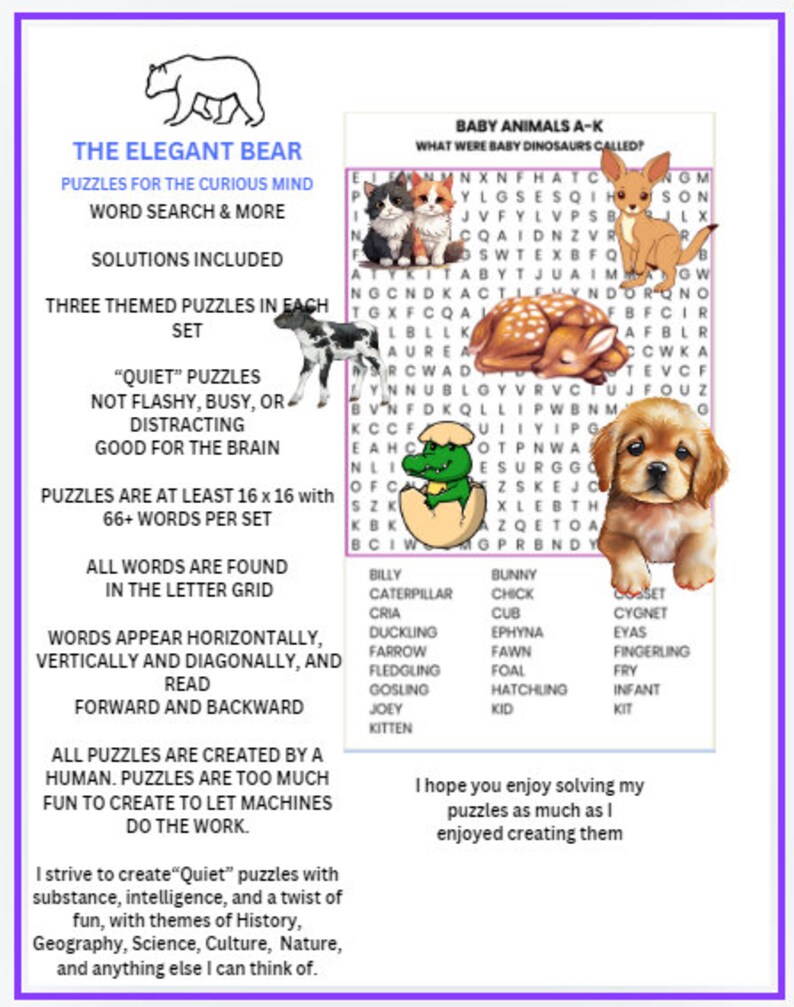 3 WORD SEARCH PUZZLES - Word Search, Digital Download - "live Like ...
