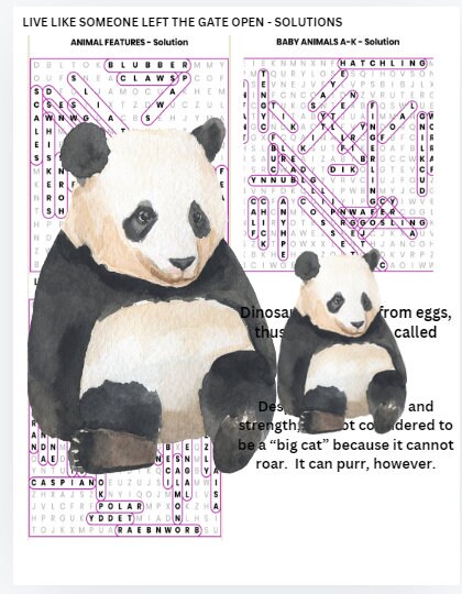 3 WORD SEARCH PUZZLES - Word Search, Digital Download - "live Like ...