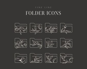 Aesthetic Desktop Folder Icons Pack MacBook and Windows Compatible - Etsy