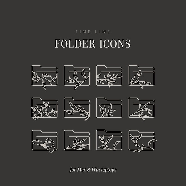 Aesthetic Folder Icons for Mac and Windows - Etsy UK