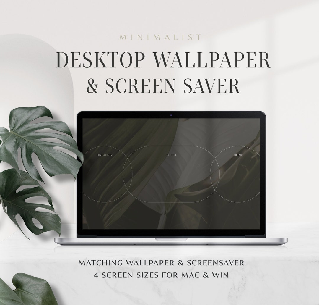 Botanical Desktop Wallpaper, Neutral Computer Background, Mac & Win ...