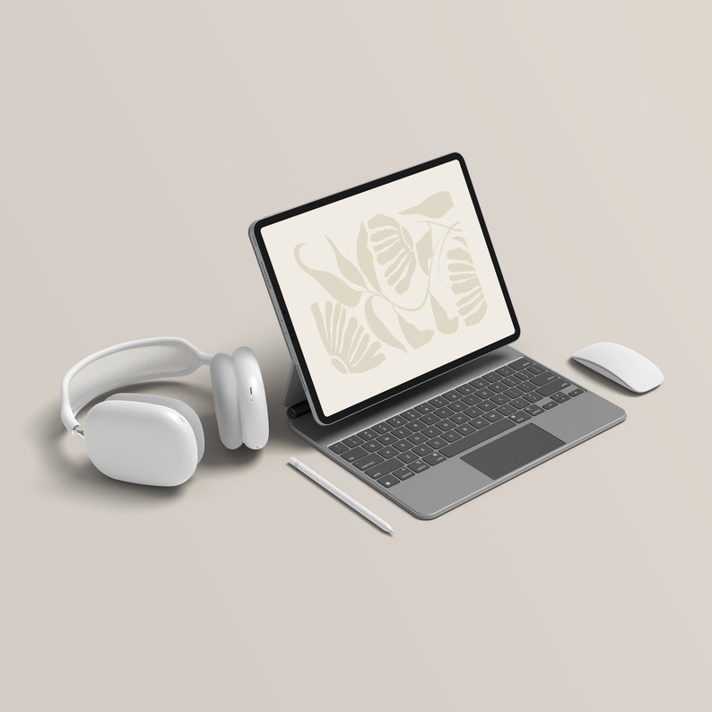 Tablet Wallpaper. Neutral Aesthetic iPad Background. Minimalist Home ...