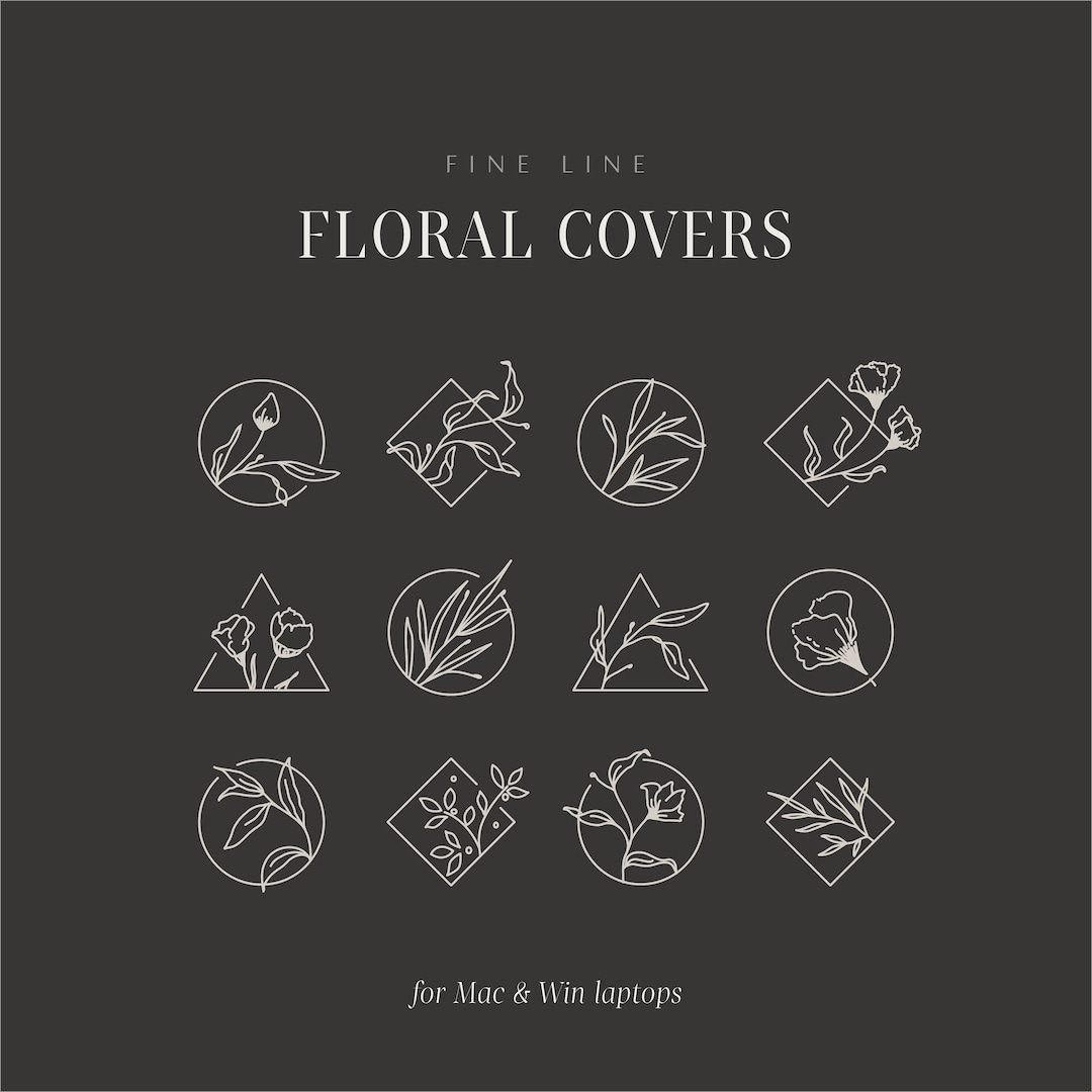 Irregular Desktop Folder Covers, Floral Folder Icons for Mac and ...