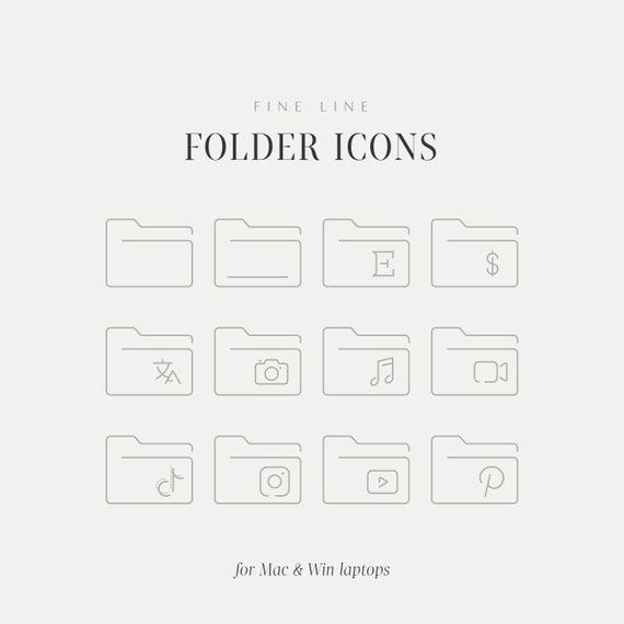 Its Okay Folder Icons Wood Elegance / Mac Folder Icons, Desktop Icons,