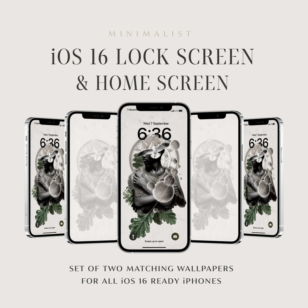 Minimalist Collage iPhone Wallpaper, Ios 16 Lock & Home Screen (digital ...