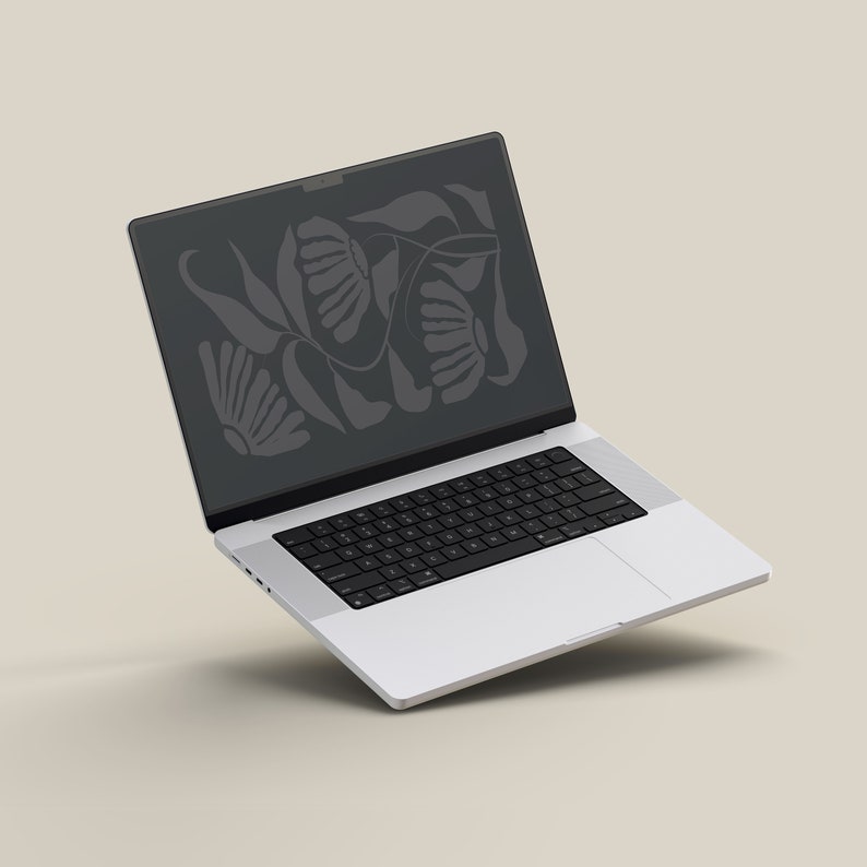 Desktop Wallpaper, Neutral Aesthetic Laptop Background, Botanical ...