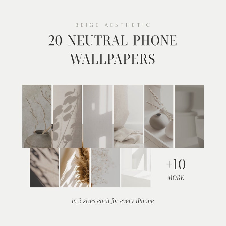20 iPhone Wallpapers. Minimalist Home Screen Backgrounds. Neutral ...