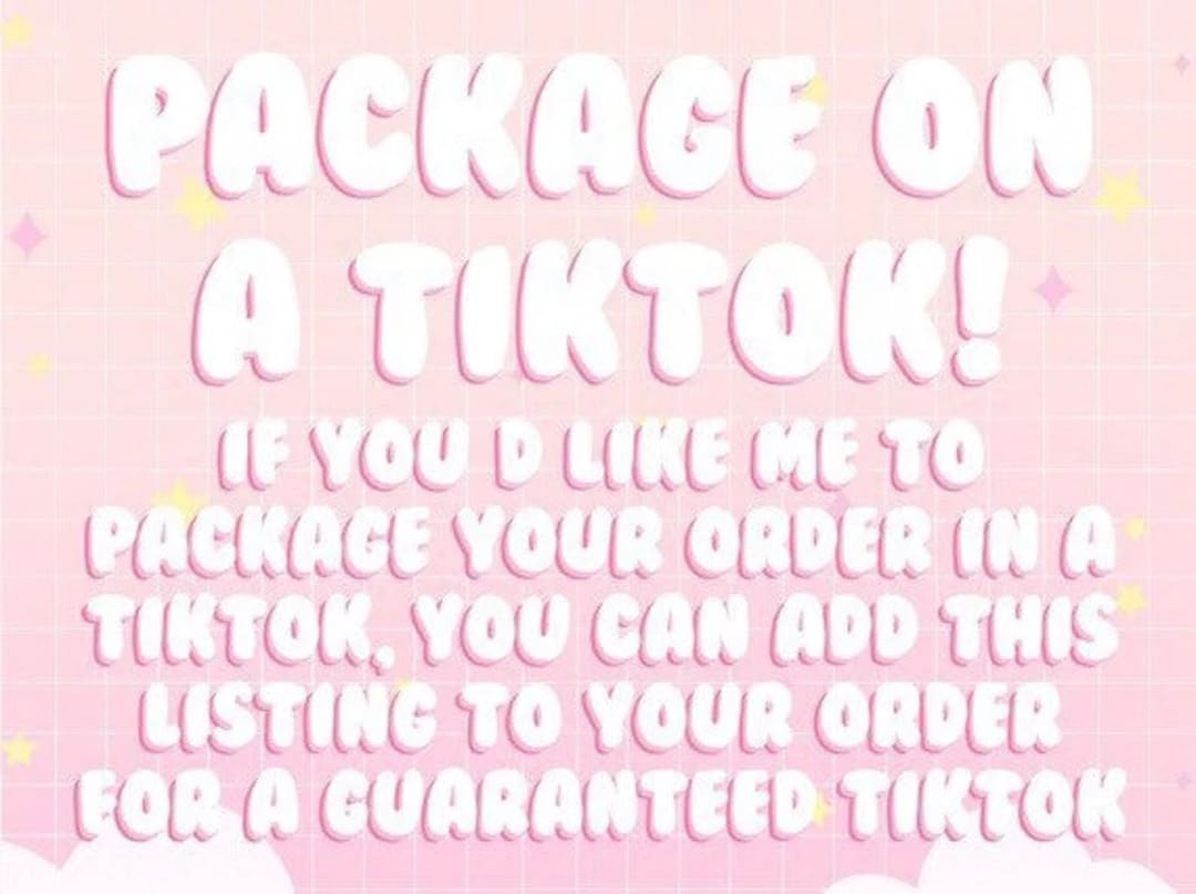 Guaranteed Tik Tok Packaging!! If You Buy This With Your Order I Will ...