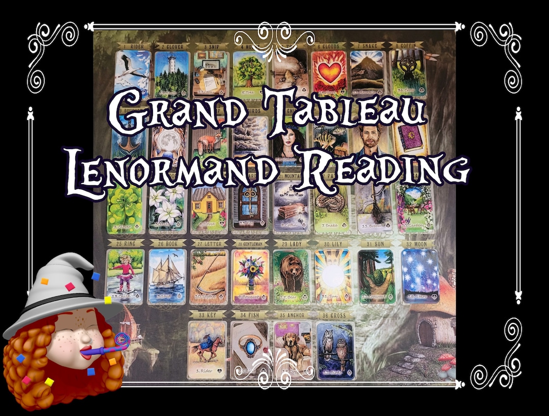 THE GRAND TABLEAU 36 Card Lenormand Psychic Intuitive Reading. Super In ...