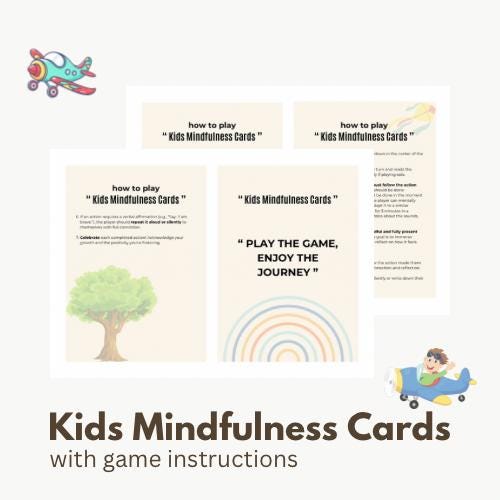Kids Mindfulness Cards - Printable Mindfulness Cards for Kids, Self ...