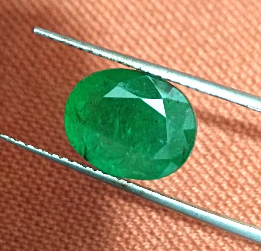 GSI Certified 4.18ct Deep Green Swat Emerald, 100% Natural Gemstone - Etsy