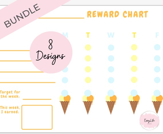Printable Reward Chart Preschool Kindergarten Kids Reward - Etsy