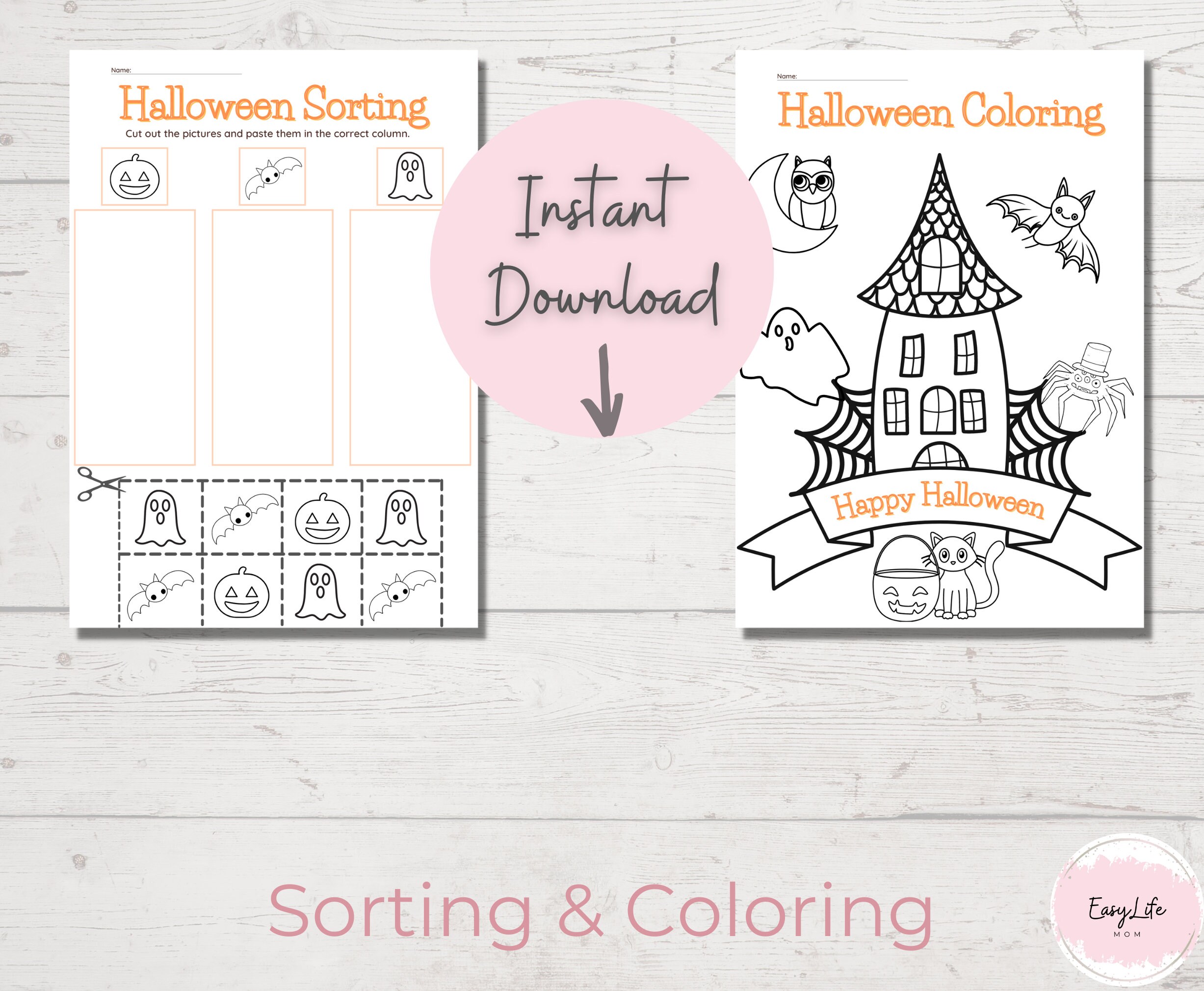 Halloween Activity Bundle Cute Halloween Activity Pages - Etsy