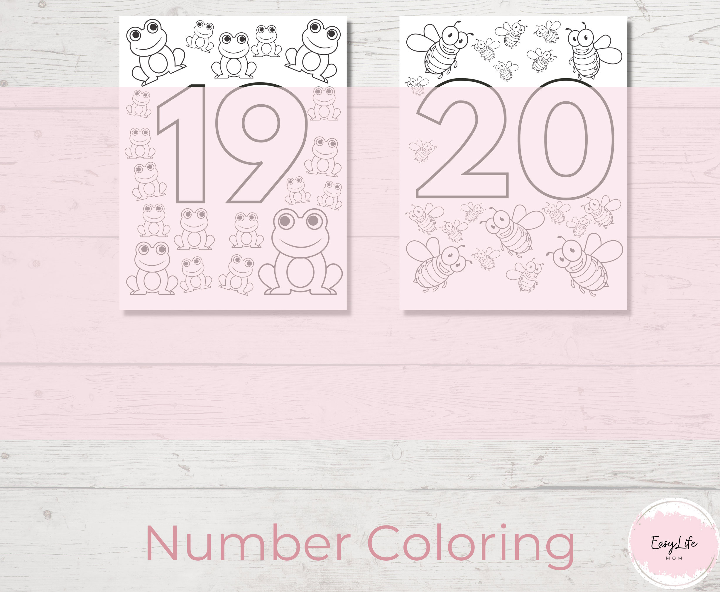 20 Printable Numbers Coloring Pages Coloring Page Preschool - Etsy ...