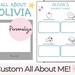 Printable All About Me Worksheets, Custom All About Me, Pre-k ...