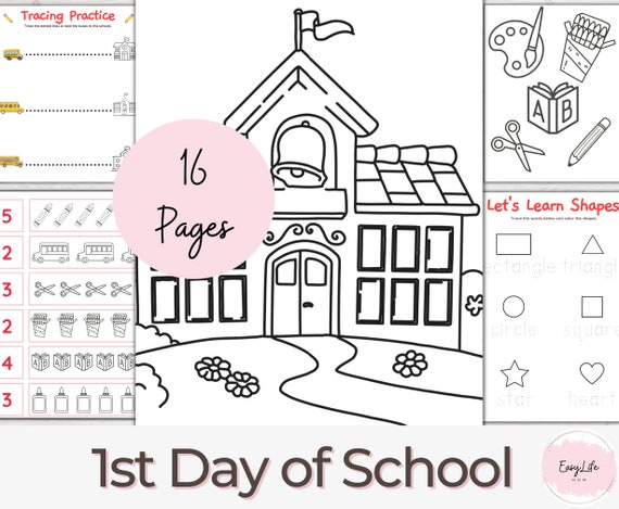 First Day of School Activities Printable My First Day of - Etsy